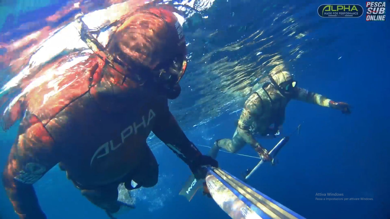 La pesca sub apnea e’ uno degli sport che attiva istinto