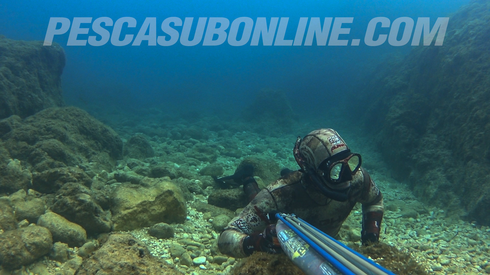 Pesca sub in apnea Tecniche invernali la pesca nel basso fondo